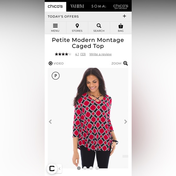 Tops | Nwt Chicos Modern Montage Caged Top | Poshmark